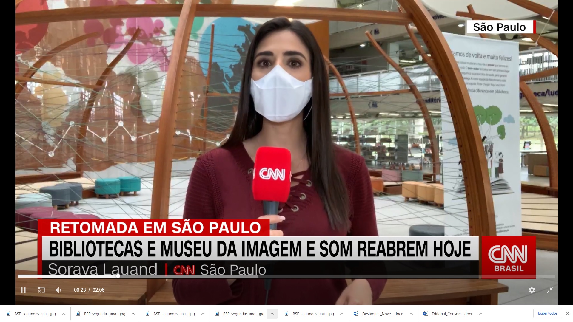 Reabertura da BVL é tema de matéria na TV - SP Leituras